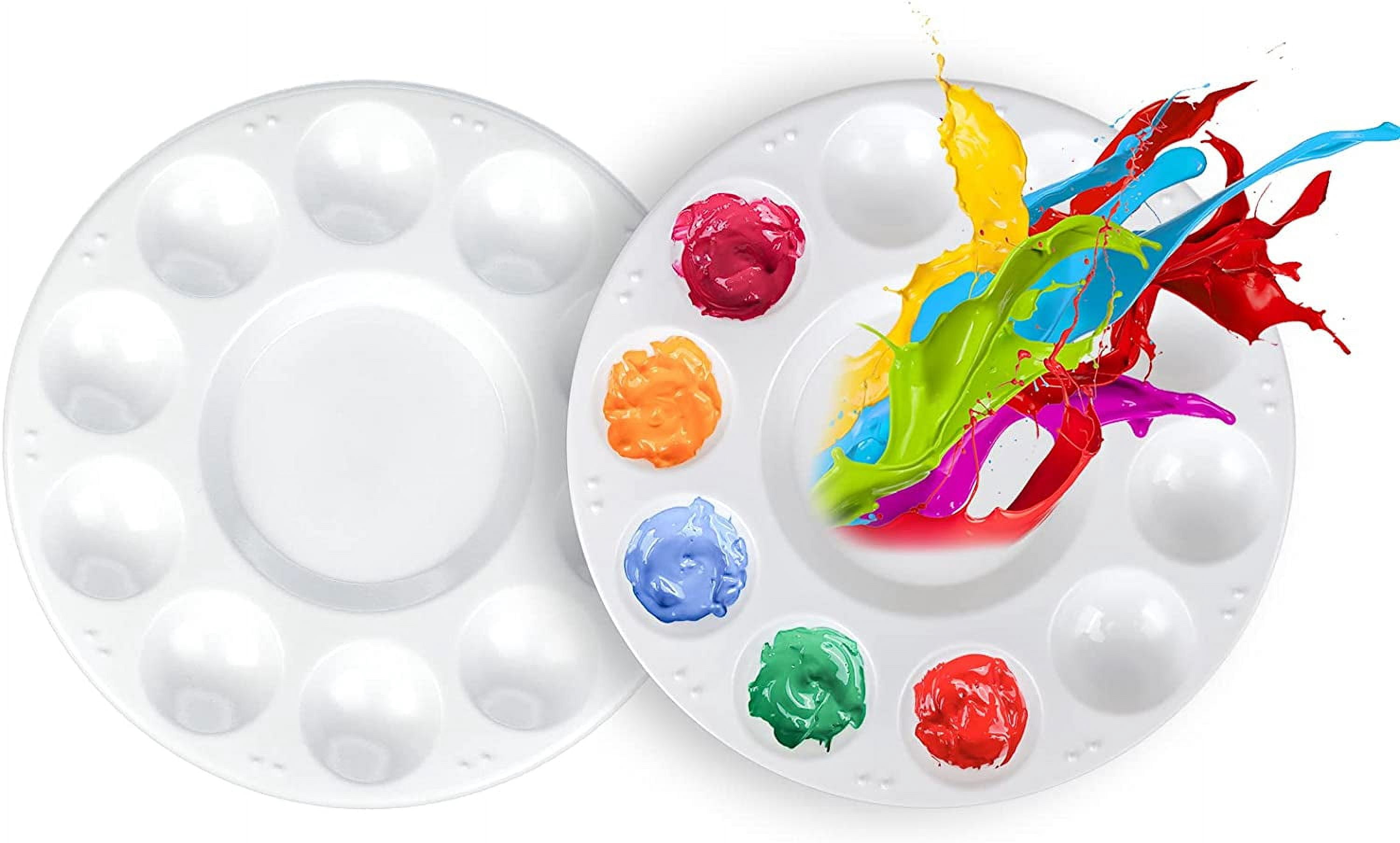 Round Paint Palette Tray, Paint Tray Palettes Plastic Paint Tray ...