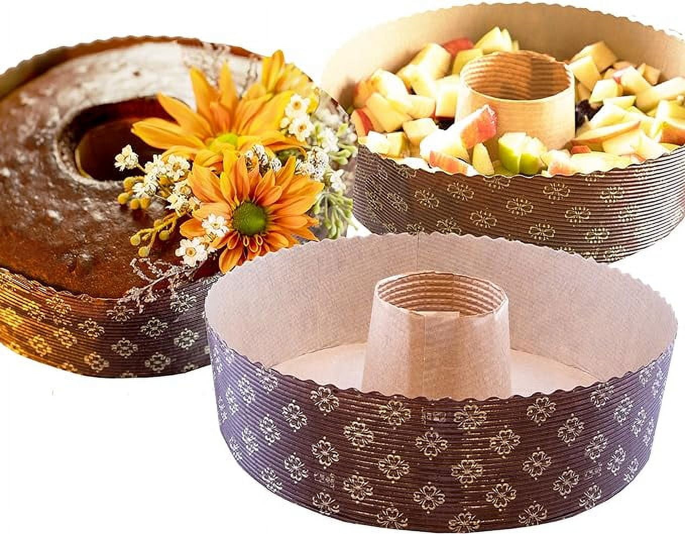 Round Paper Baking Cake Pan Disposable Baking Mold 12ct All Natural ...