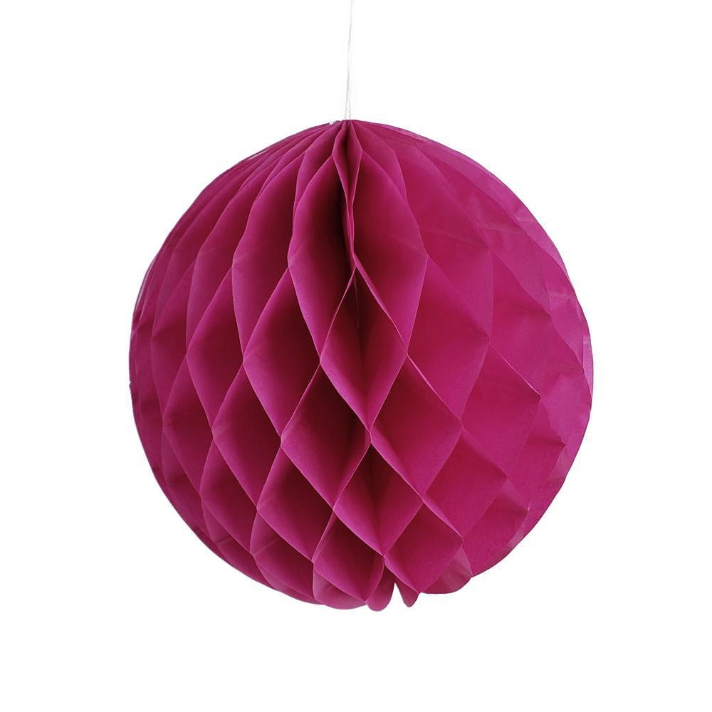 Round Paper Honeycomb Ball, 10-Inch - Fuchsia - Walmart.com