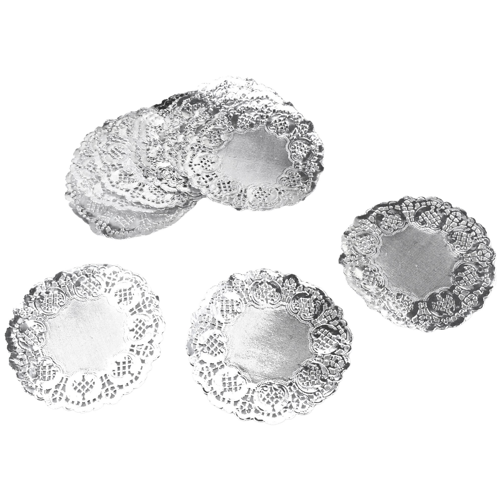 Round Paper Lace Doilies, 4-1/2-Inch, 30-Count - Silver - Walmart.com
