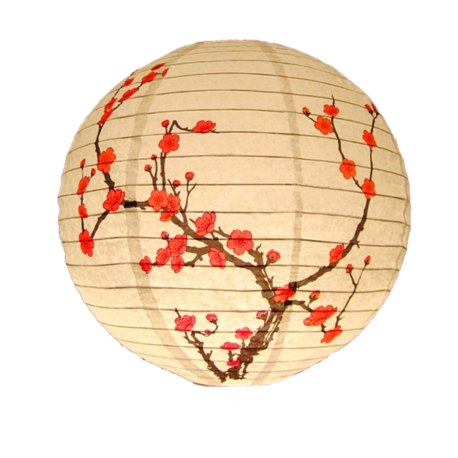 Round Paper Lantern Lamp Shade Plum Blossom Chinese Oriental Style ...