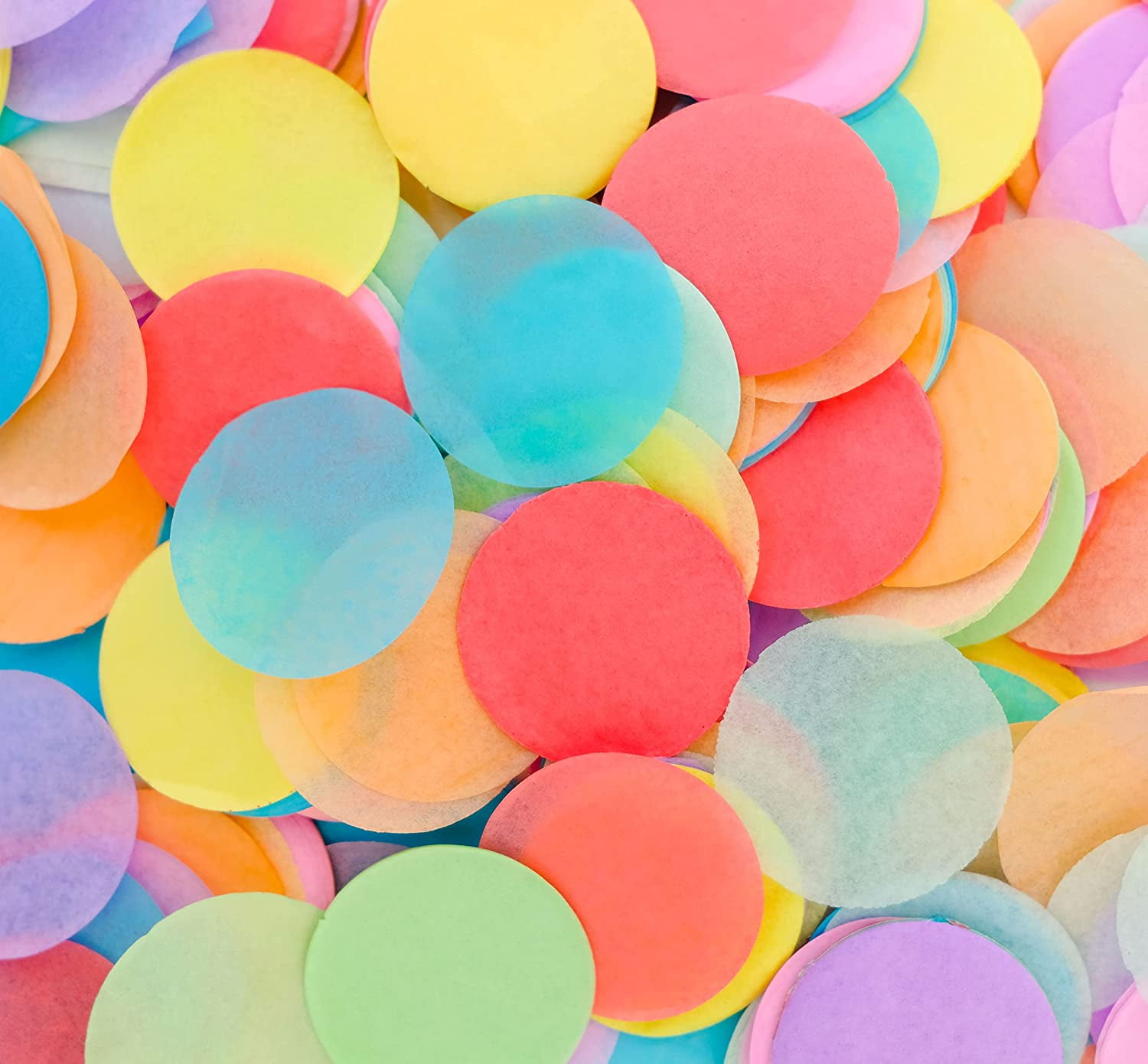 Round Pastel Tissue Confetti Circle Dots Rainbow - Confetti for Party ...