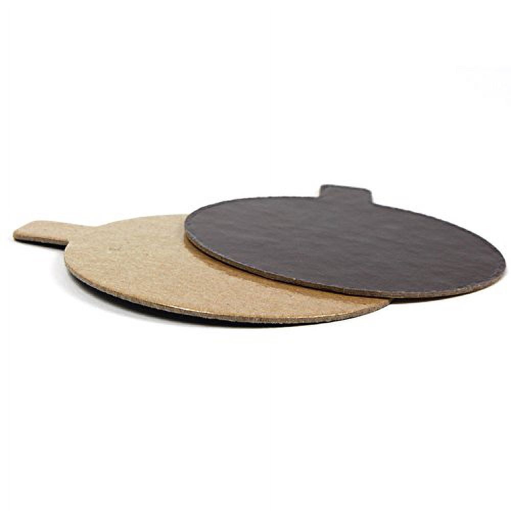 Round Pastry Board with Tab, Chocolate and Praline, 3-1/8 Inch Diameter ...