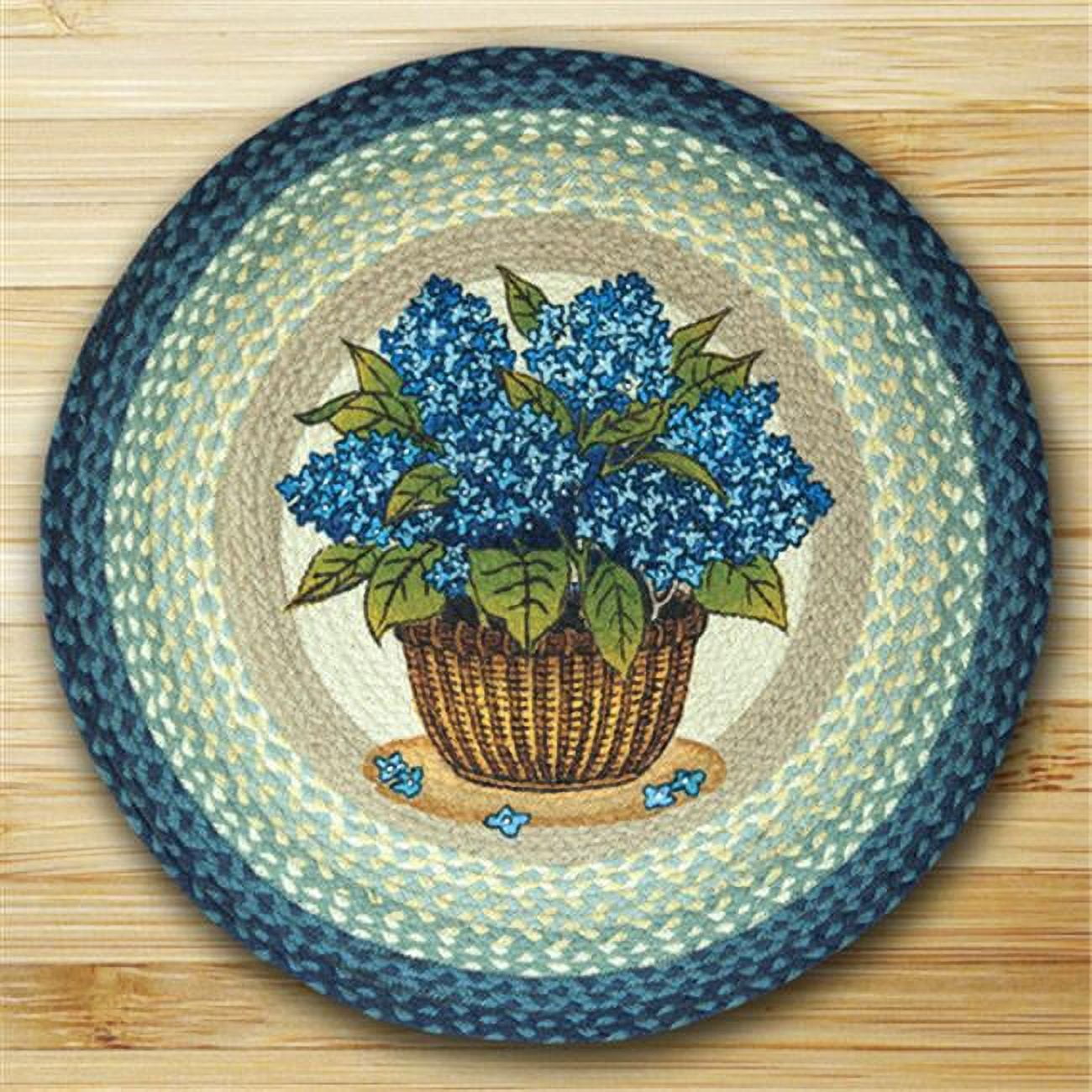 Round Patch Rug, Blue Hydrangea - Walmart.com
