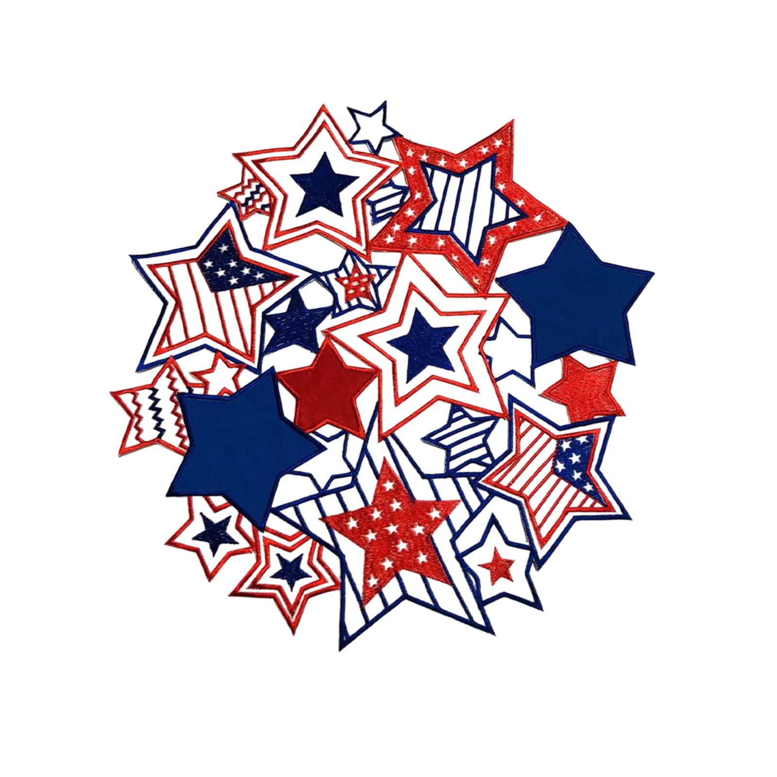 Round Patriotic Table Placements 4th of July American Stars and Stripes ...