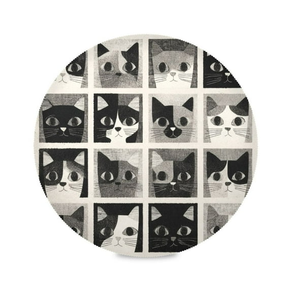 Round Placemat Heat Resistant & Wrinkle-Free Dining Table Decor ...