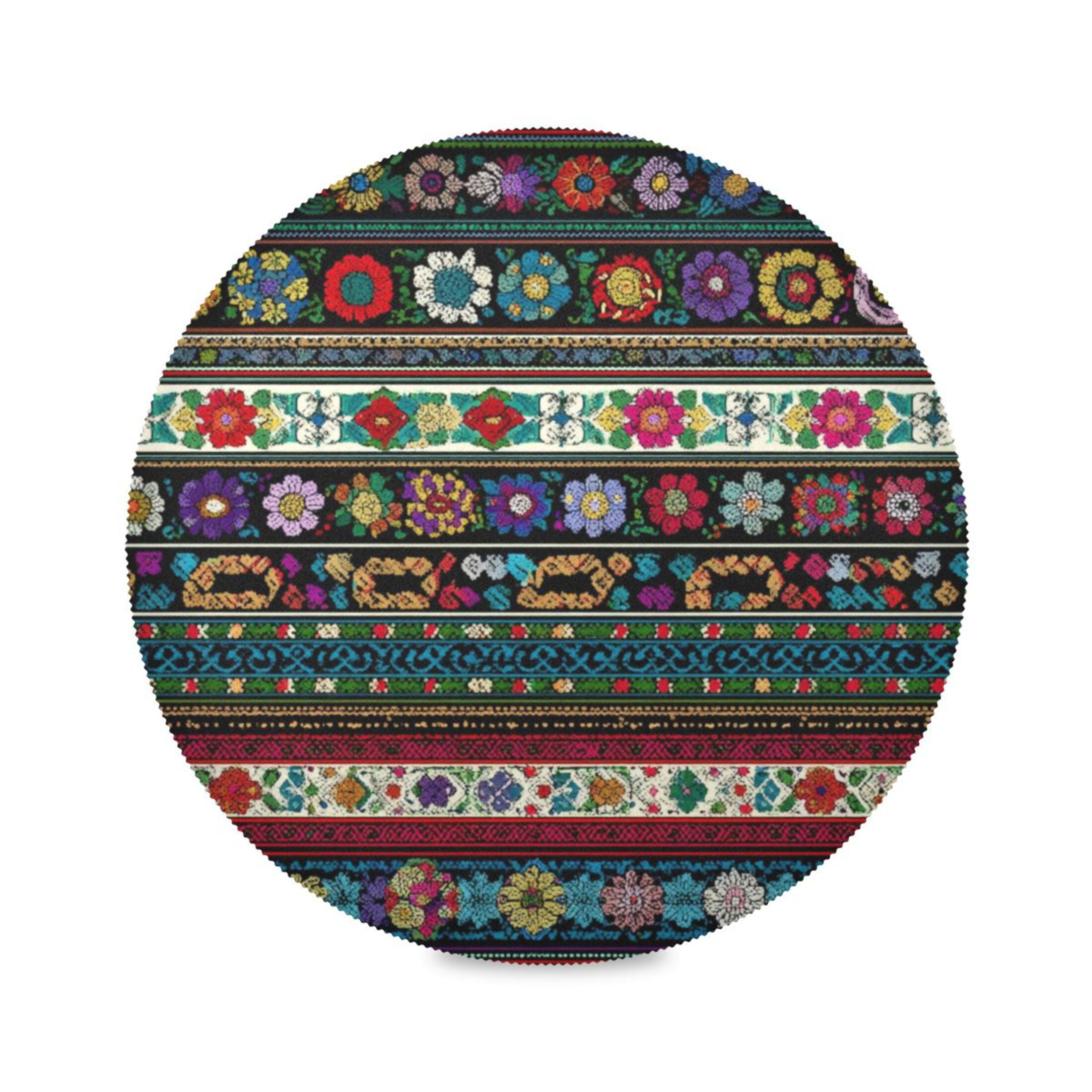 Round Placemat Heat Resistant & Wrinkle-Free Dining Table Decor ...
