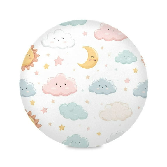 Round Placemat Heat Resistant & Wrinkle-Free Dining Table Decor ...