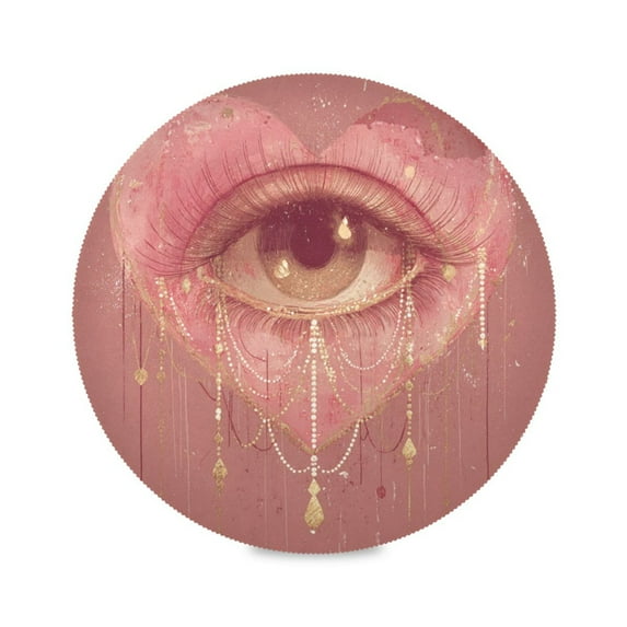 Round Placemat Heat Resistant & Wrinkle-Free Dining Table Decor ...