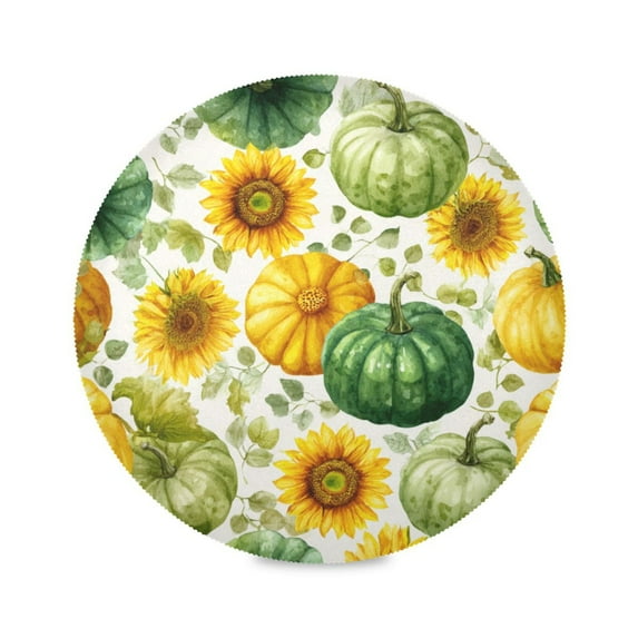 Round Placemat Heat Resistant & Wrinkle-Free Dining Table Decor ...