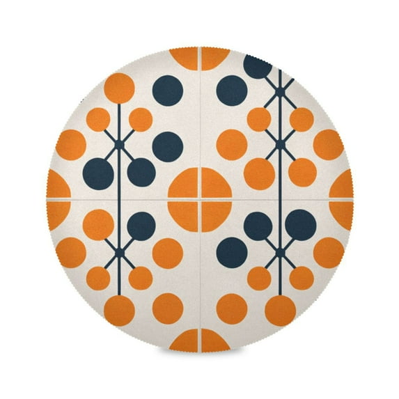 Round Placemat Heat Resistant & Wrinkle-Free Dining Table Decor ...