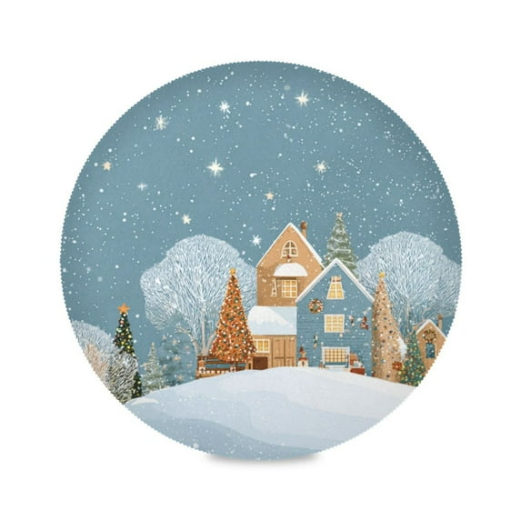 Round Placemat Heat Resistant & Wrinkle-Free Dining Table Decor ...