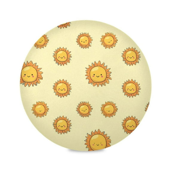 Round Placemat Heat Resistant & Wrinkle-Free Dining Table Decor ...