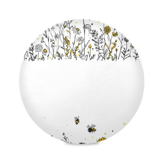 Round Placemat Heat Resistant & Wrinkle-Free Dining Table Decor ...