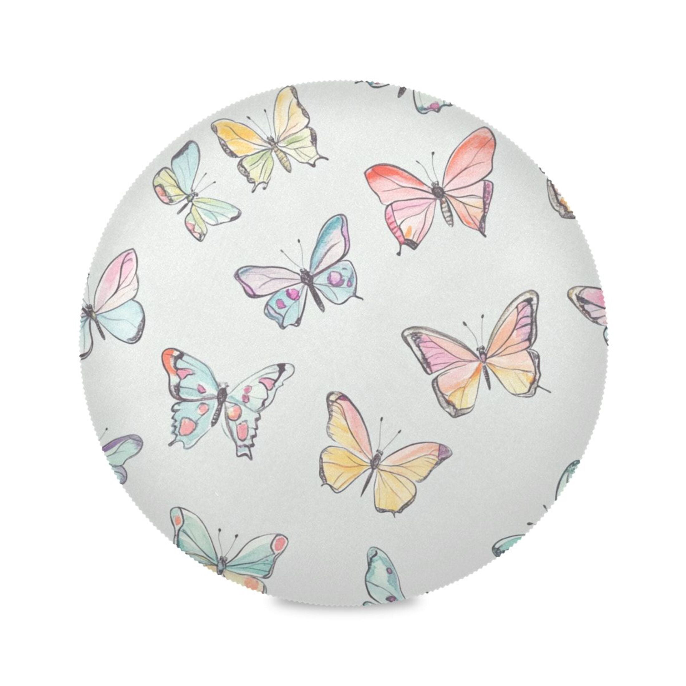 Round Placemat Set 15.4 Inch Diameter Table Mats Heat-Resistant ...