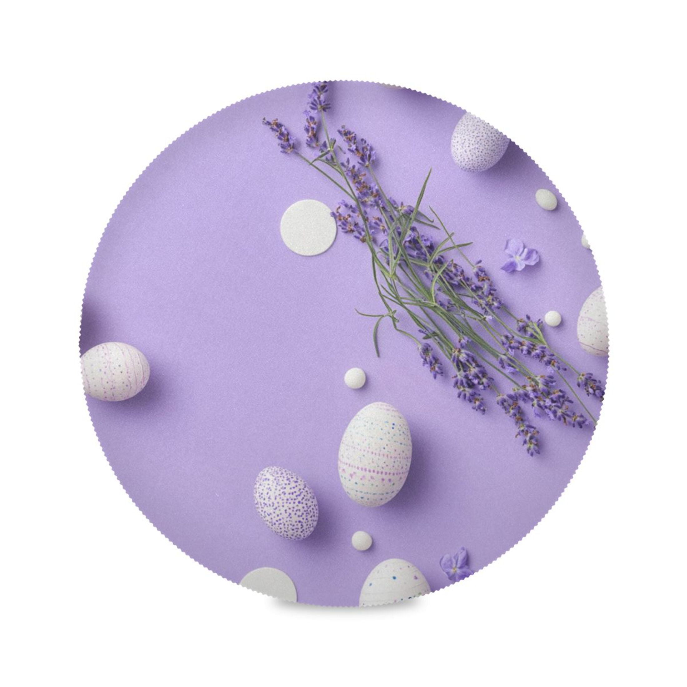 Round Placemat Set 15.4 Inch Diameter Table Mats Heat-Resistant ...