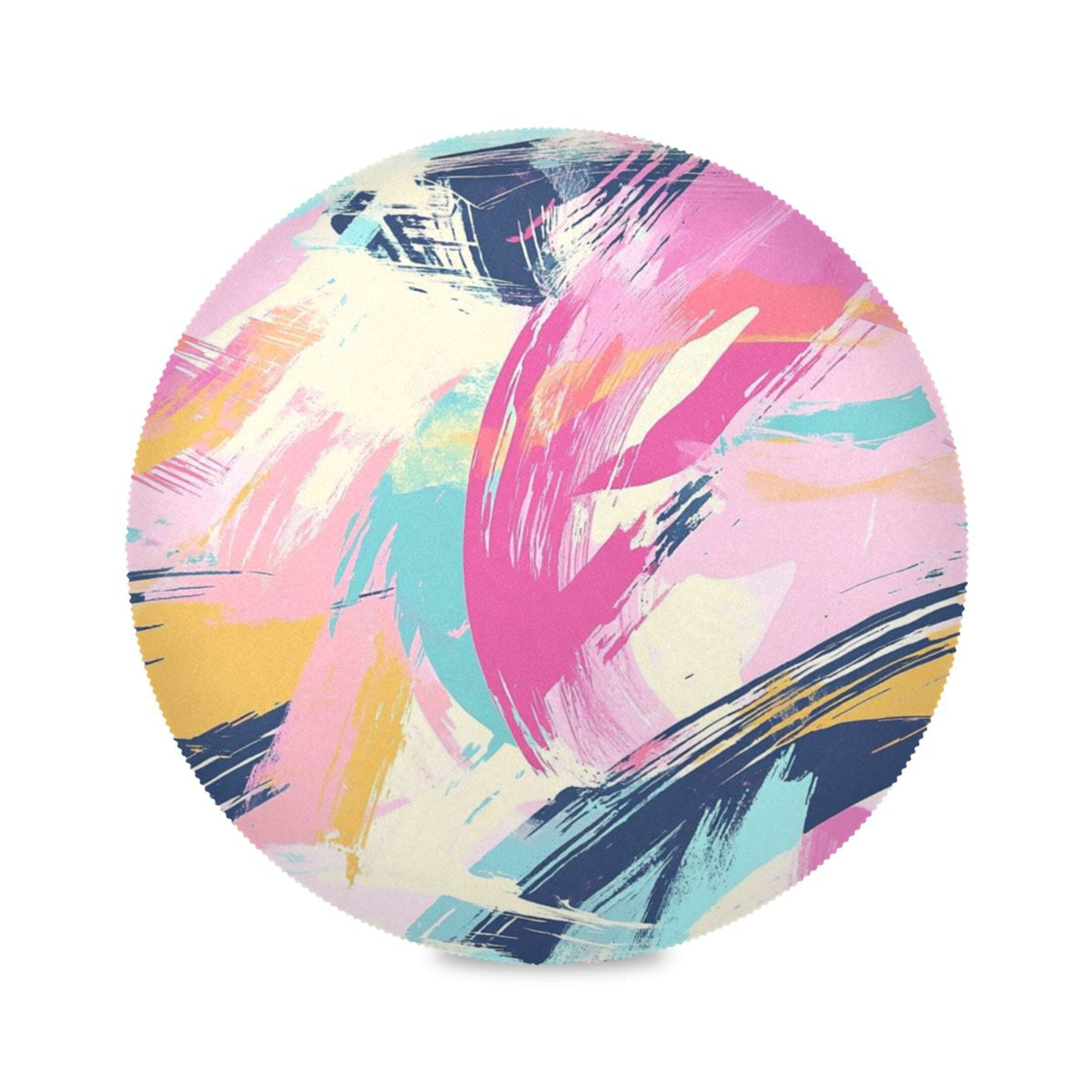 Round Placemat Set 15.4 Inch Diameter Table Mats Heat-Resistant ...