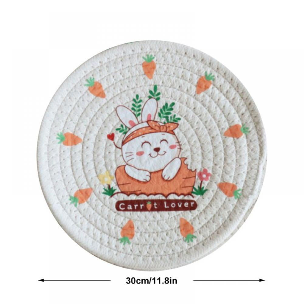 Round Placemats Circle Place Mat Polyester Fiber Colorproof Washable ...