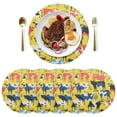 Round Placemats Plate Mats 15 Inch Non-Slip Heat Resistant Washable PVC ...