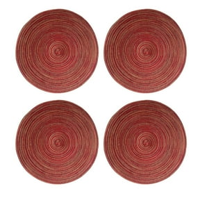Walmart Round Placemats Set of 6, 13 inch, Braided, Cotton Polyester ...