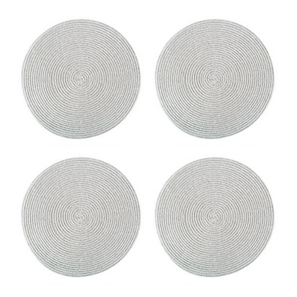 Walmart Round Kitchen Placemats, Set of 4, Cotton Woven, Heat-Resistant ...