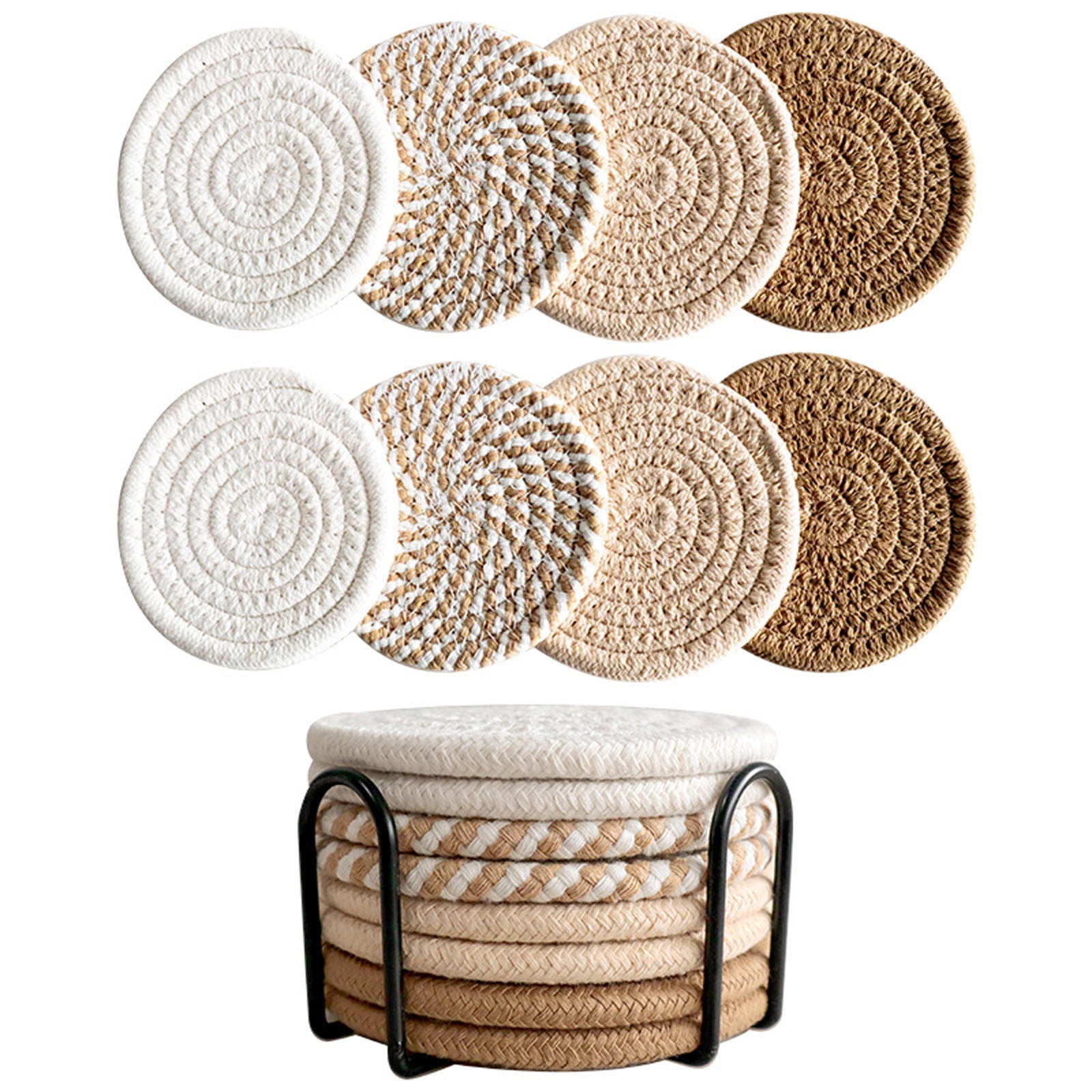 Round Placemats Set of 8,Round Table Mats for Dining Tables Woven ...