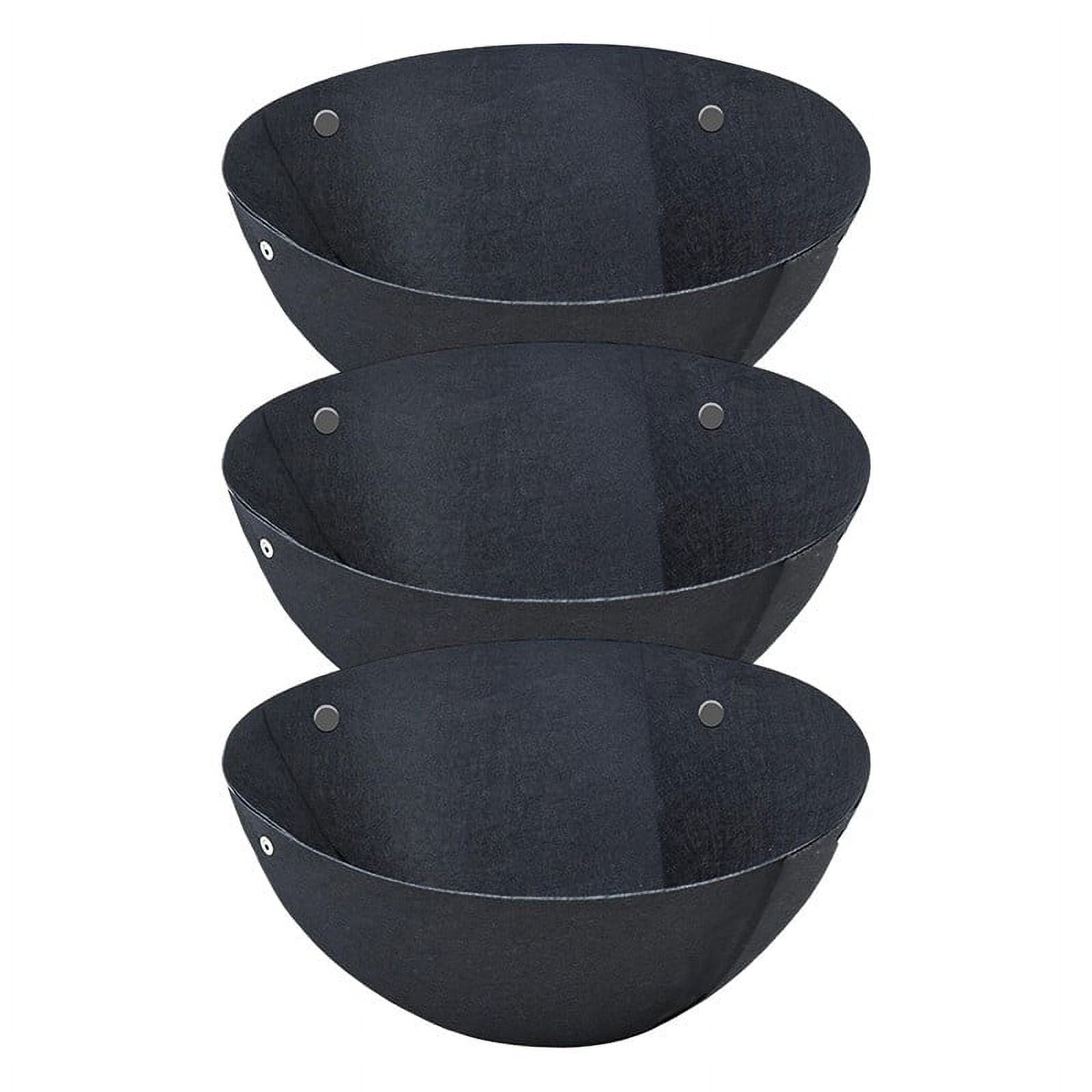 Round Plant Holder Wire Metal Hanging Basket Felt Liner Lining Plants ...