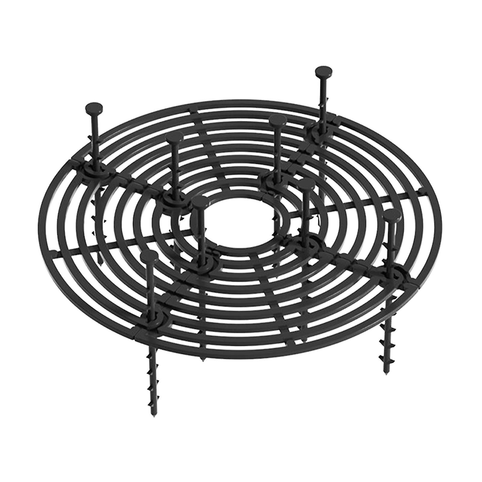 Round Plant Pot Grid Soil Guard With Nail Non Slip Fixed Home Garden ...