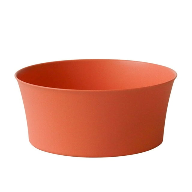 Round Plant Pot/Tray with Drainage Holes Imitation Ceramic Pot/Plate ...