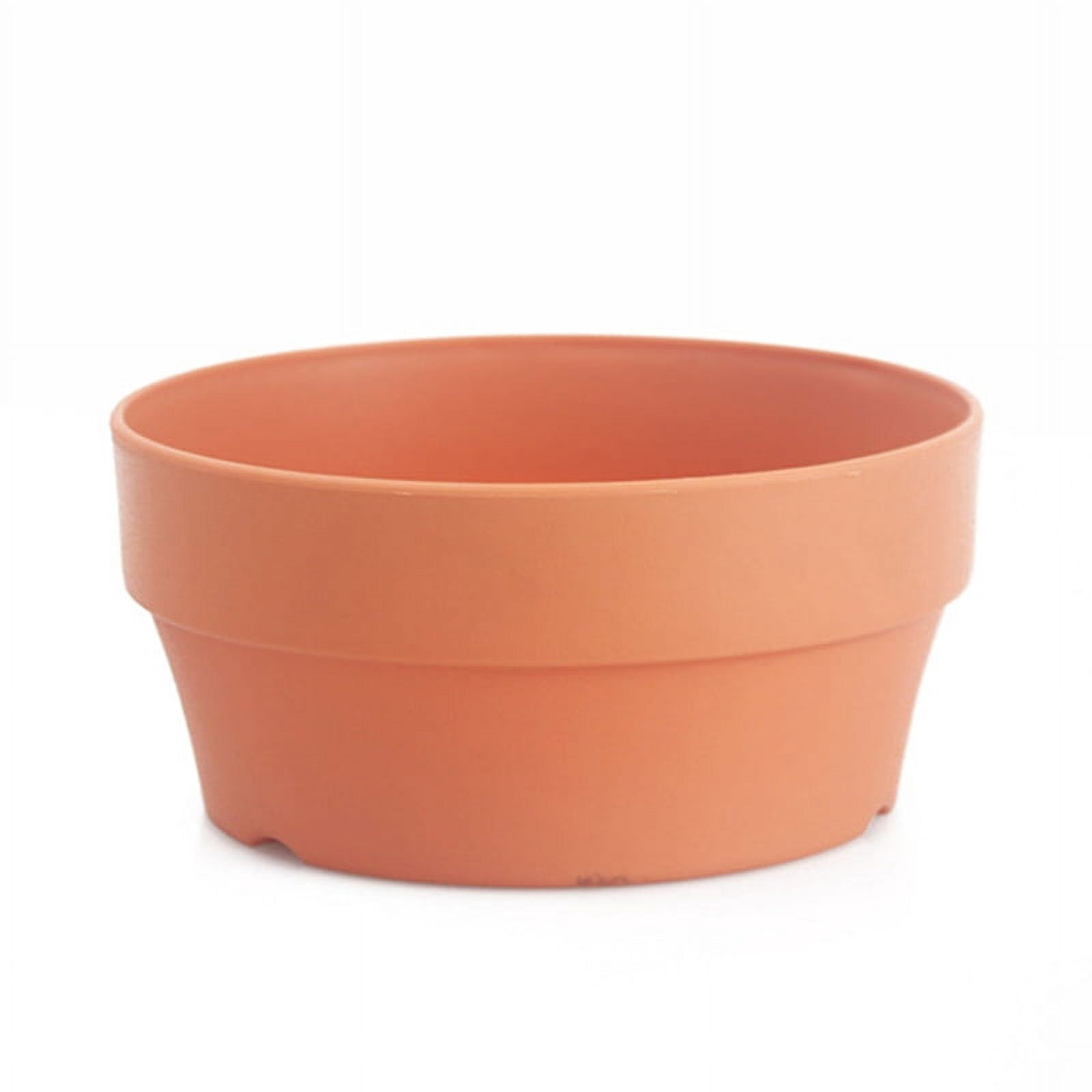 Round Plant Pot/Tray with Drainage Holes Imitation Ceramic Pot/Plate ...