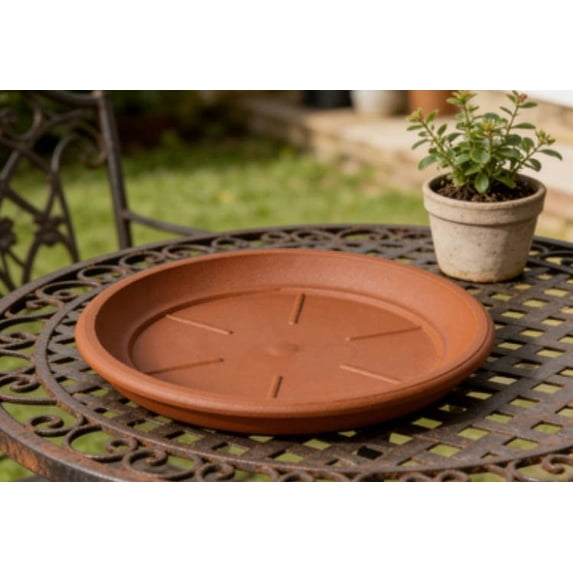 Round Plant Saucer for Outdoor & Indoor Use - Durable Plastic Flower ...