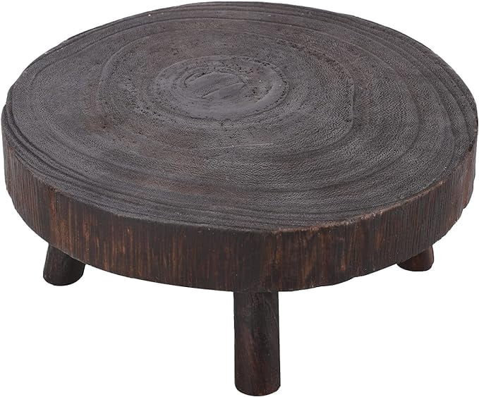 Round Plant Stand,Wooden Plant Stool,Wooden Stool Display Stand,Wooden ...