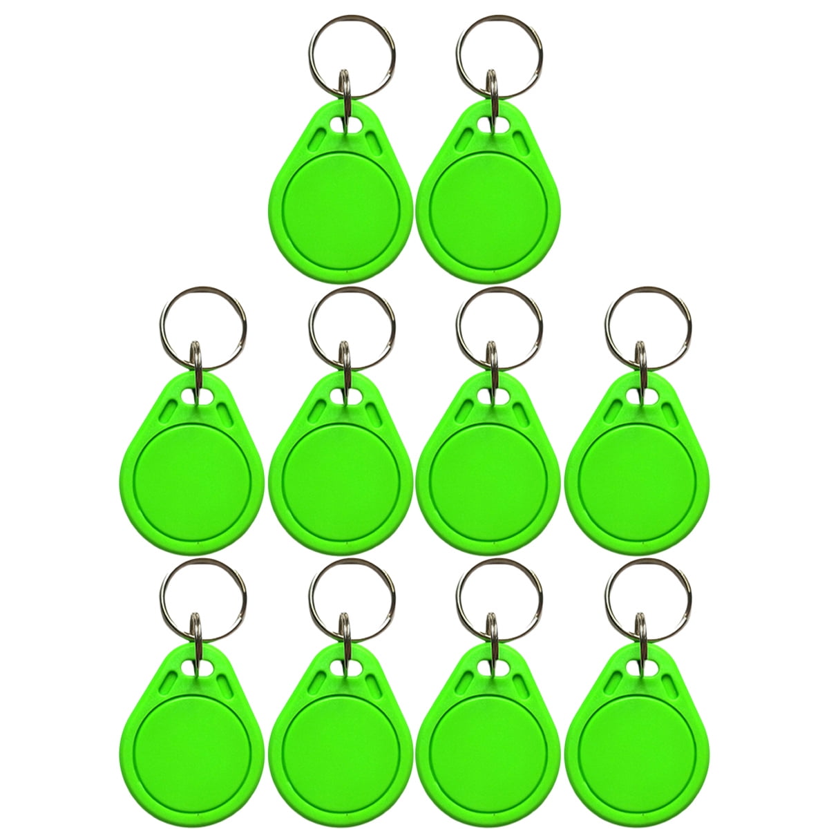 Round Plastic Key Tags Colorful Key Ring Tags with Waterproof Writable ...