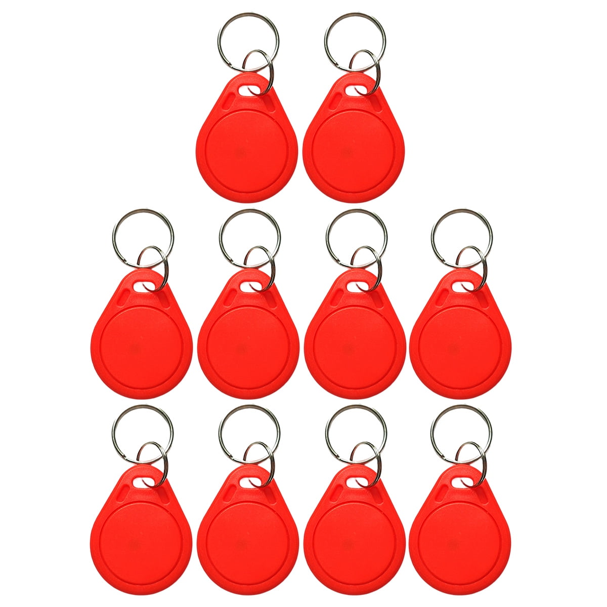 Round Plastic Key Tags Colorful Key Ring Tags with Waterproof Writable ...