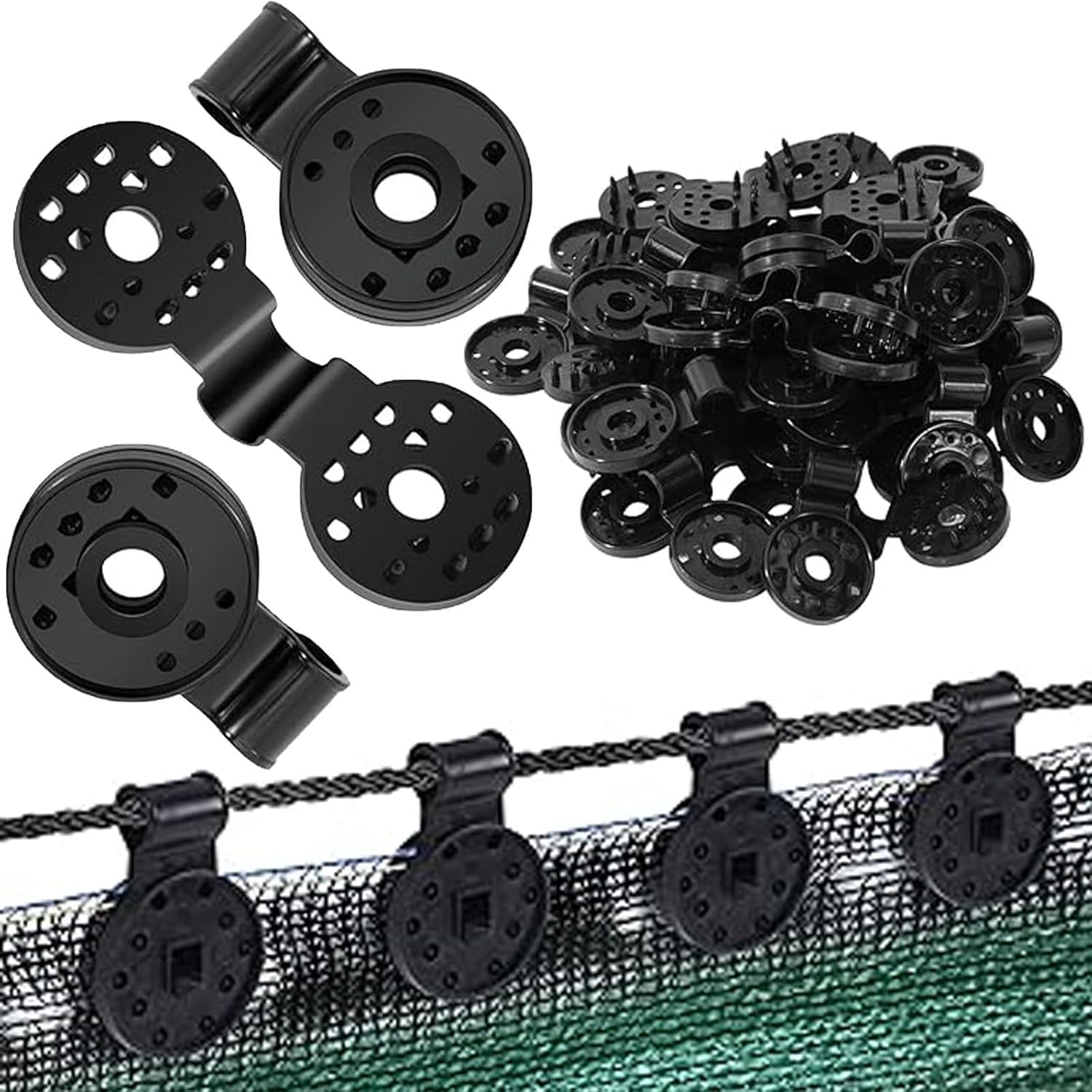 Round Plastic Shade Cloth Clips, Sun Shade Net Fixing Clips for Garden ...