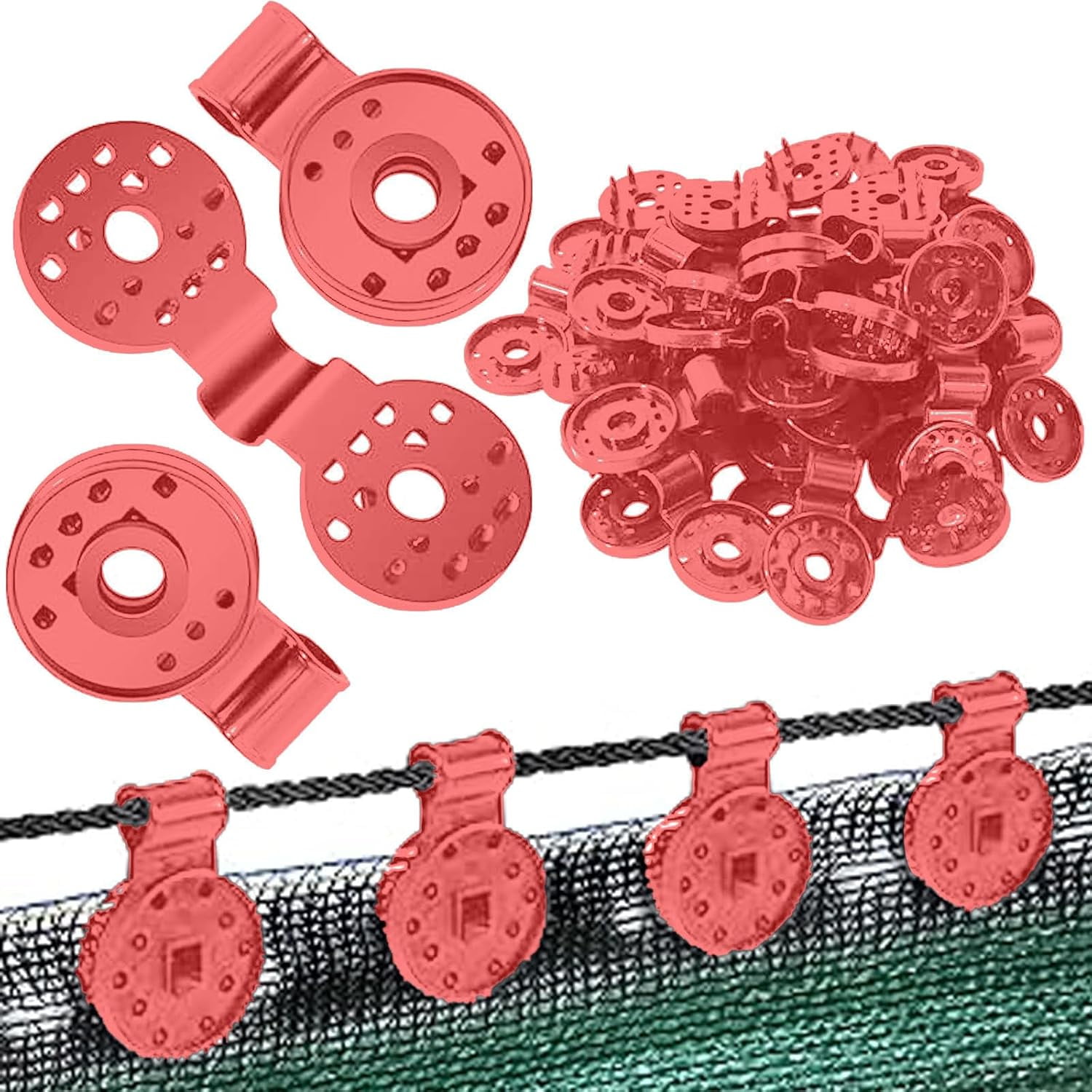 Round Plastic Shade Cloth Clips, Sun Shade Net Fixing Clips for Garden ...