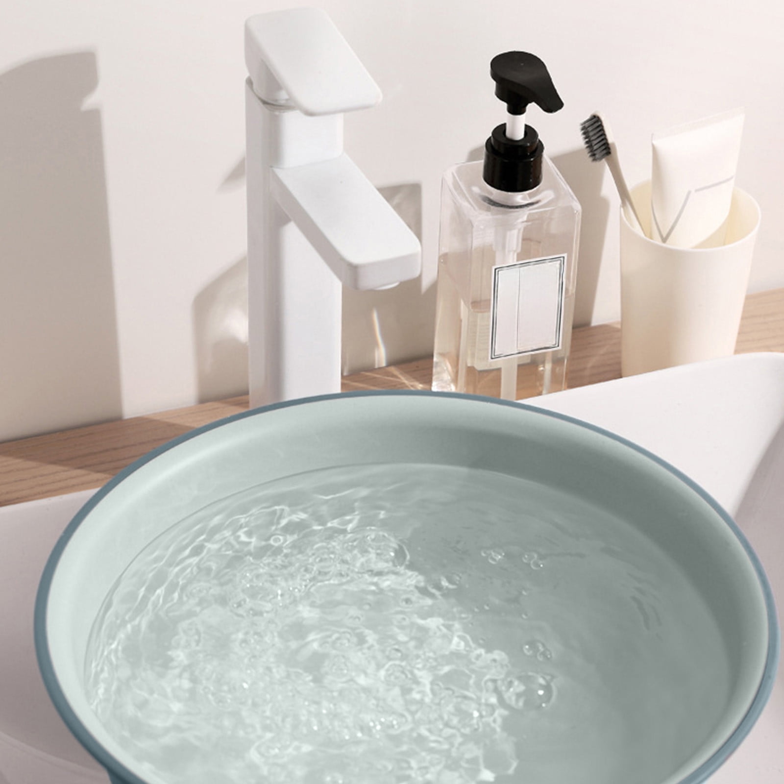 Savings 50% Off Round Plastic Wash Basin Kitchen Sink Bowl Household ...