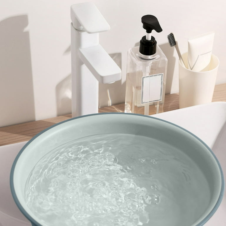 Round Plastic Wash Basin Kitchen Sink Bowl Household Wash Tub Face Cleansing Washbasin Foot Basin for Face Cleaning Home Kitchen Sink Outdoor Indoor Walmart
