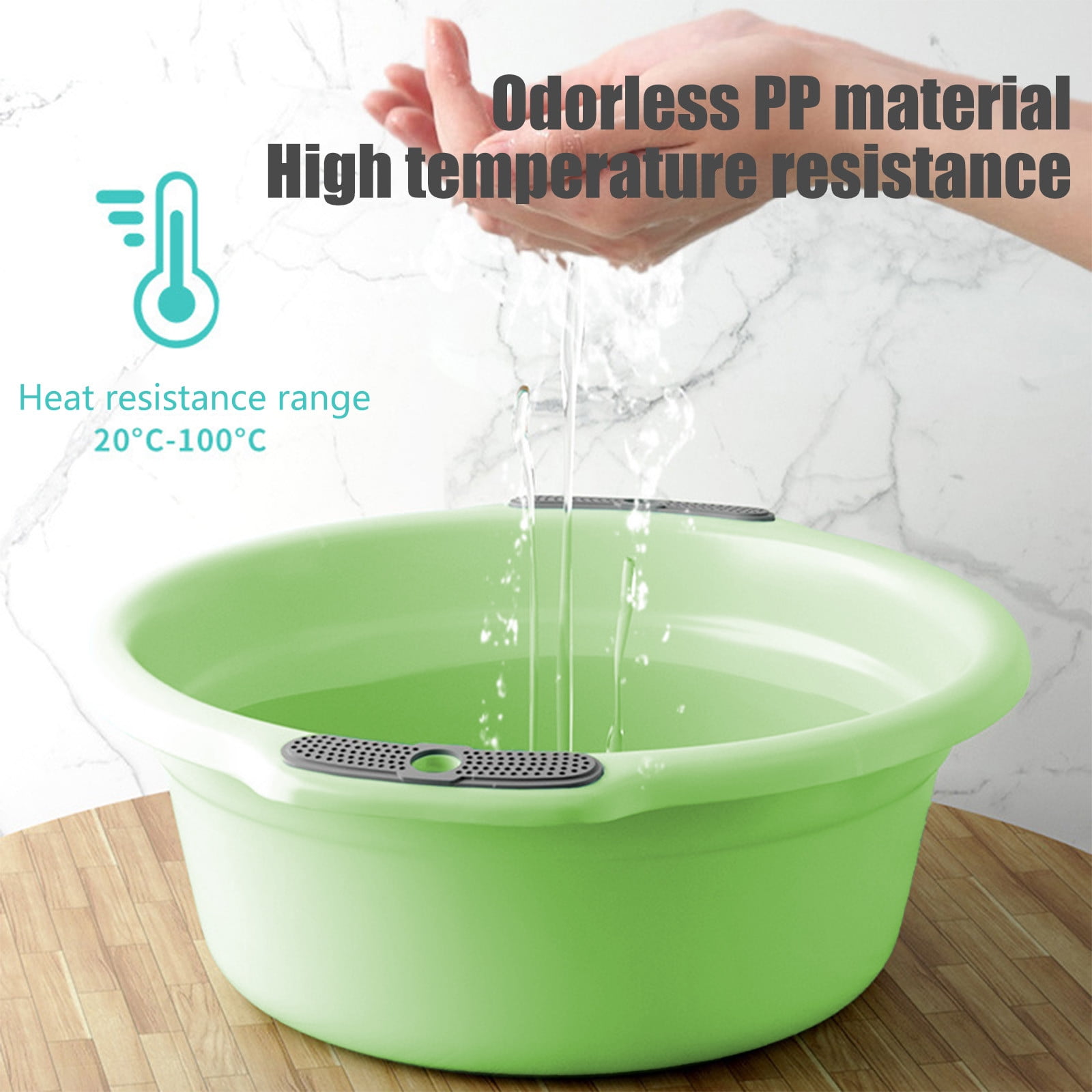 Round Plastic Wash Basin Thickening Colorful Dish Pan Dish Tub for ...