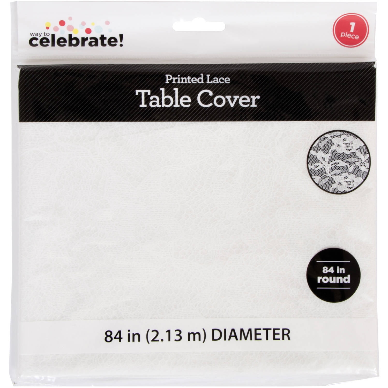Round Plastic White Lace Table Cover, 84" - Walmart.com