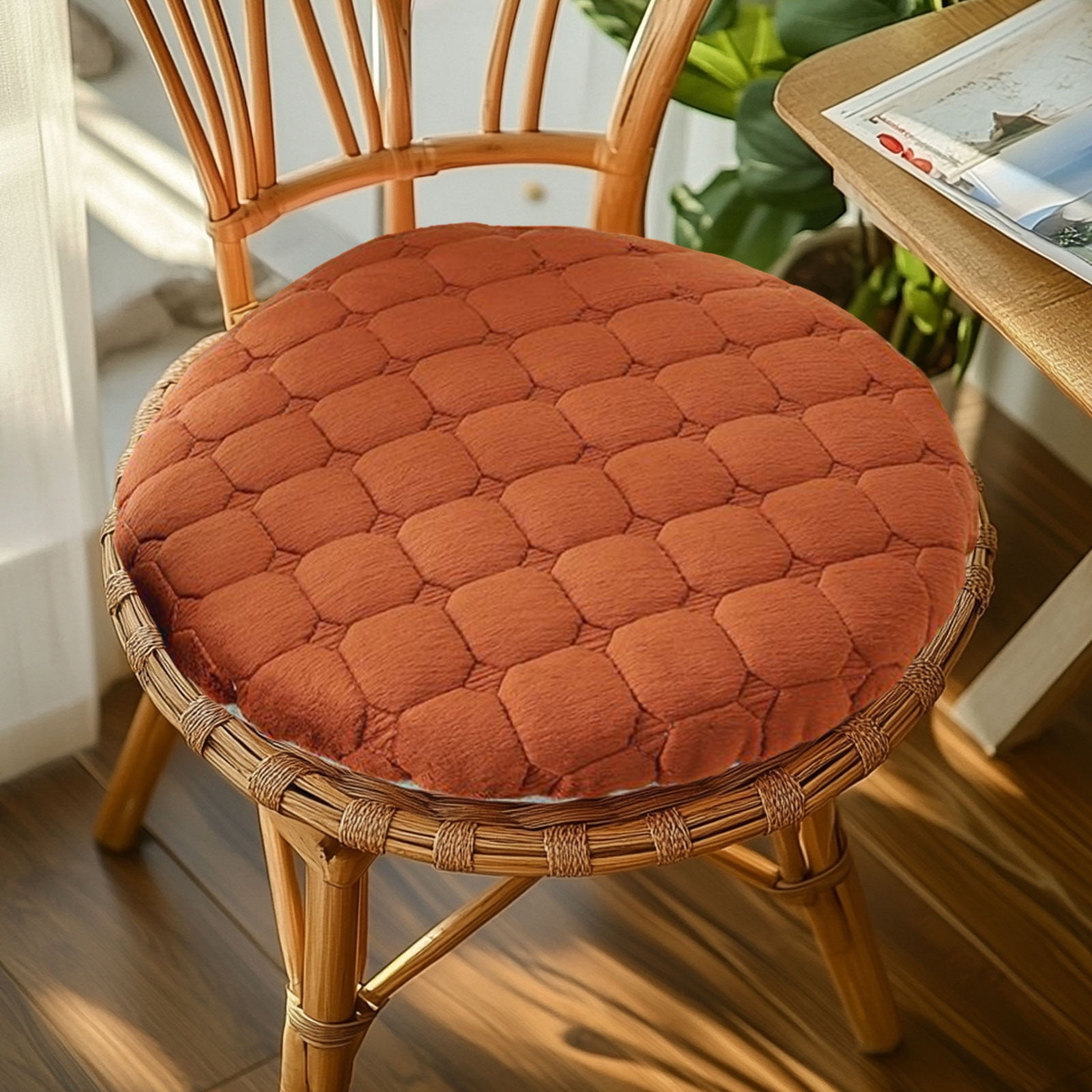 Round Plush Cushion | Ergonomic Tatami Chair Pad | Enhanced Comfort ...