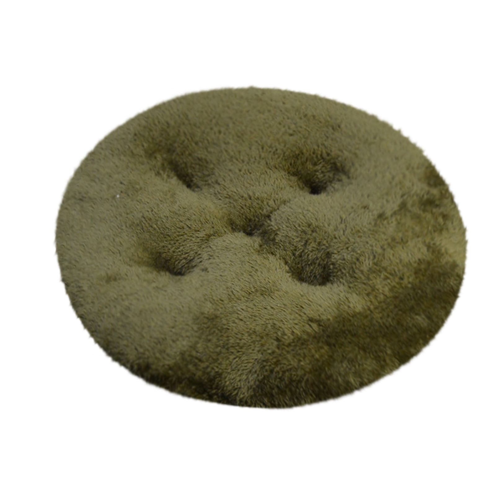 Round Plush Stool Cushion 16x16 Inch Furry Mat, Versatile Futon Mat for ...