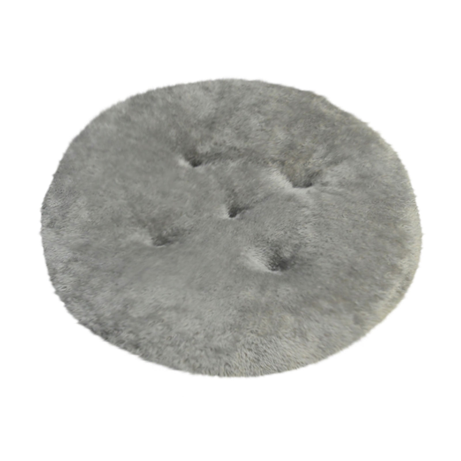 Round Plush Stool Cushion 16x16 Inch Furry Mat, Versatile Futon Mat for ...