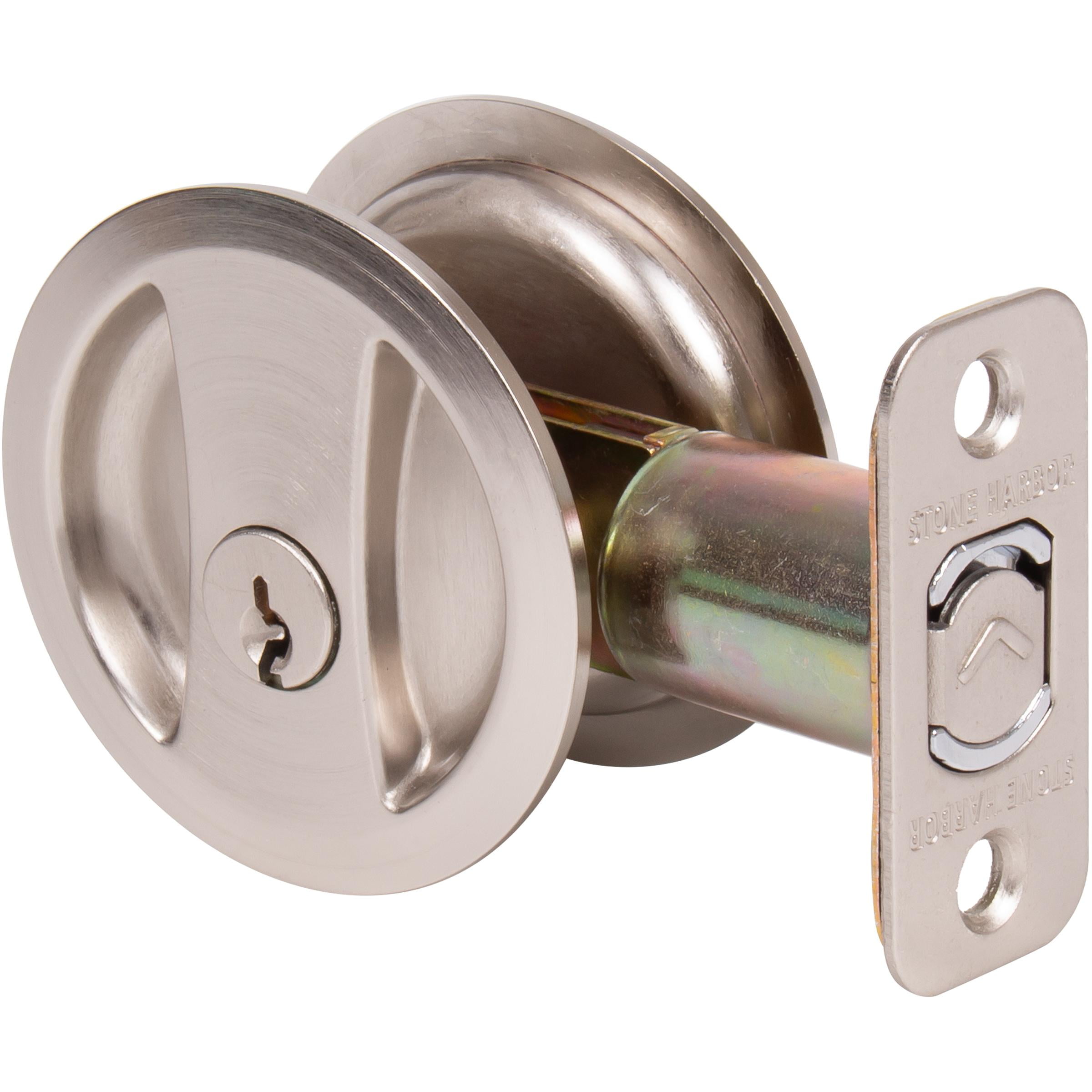 Stone Harbor Hardware Round Pocket Door Lock, Entry Function, 2-3/8 ...