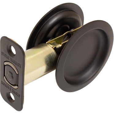 Tall Square Pocket Door Lock, Passage (Hall/Closet) Latch, Satin Nickel ...