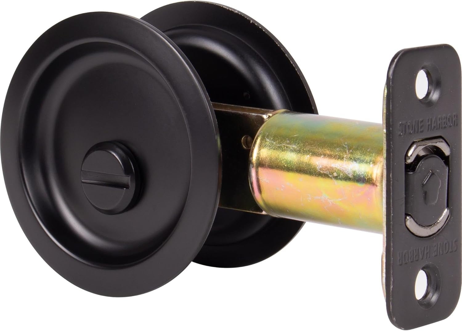 Round Pocket Door Lock, Privacy (Bed/Bath) Latch, 2-3/4" Backset, RCL ...