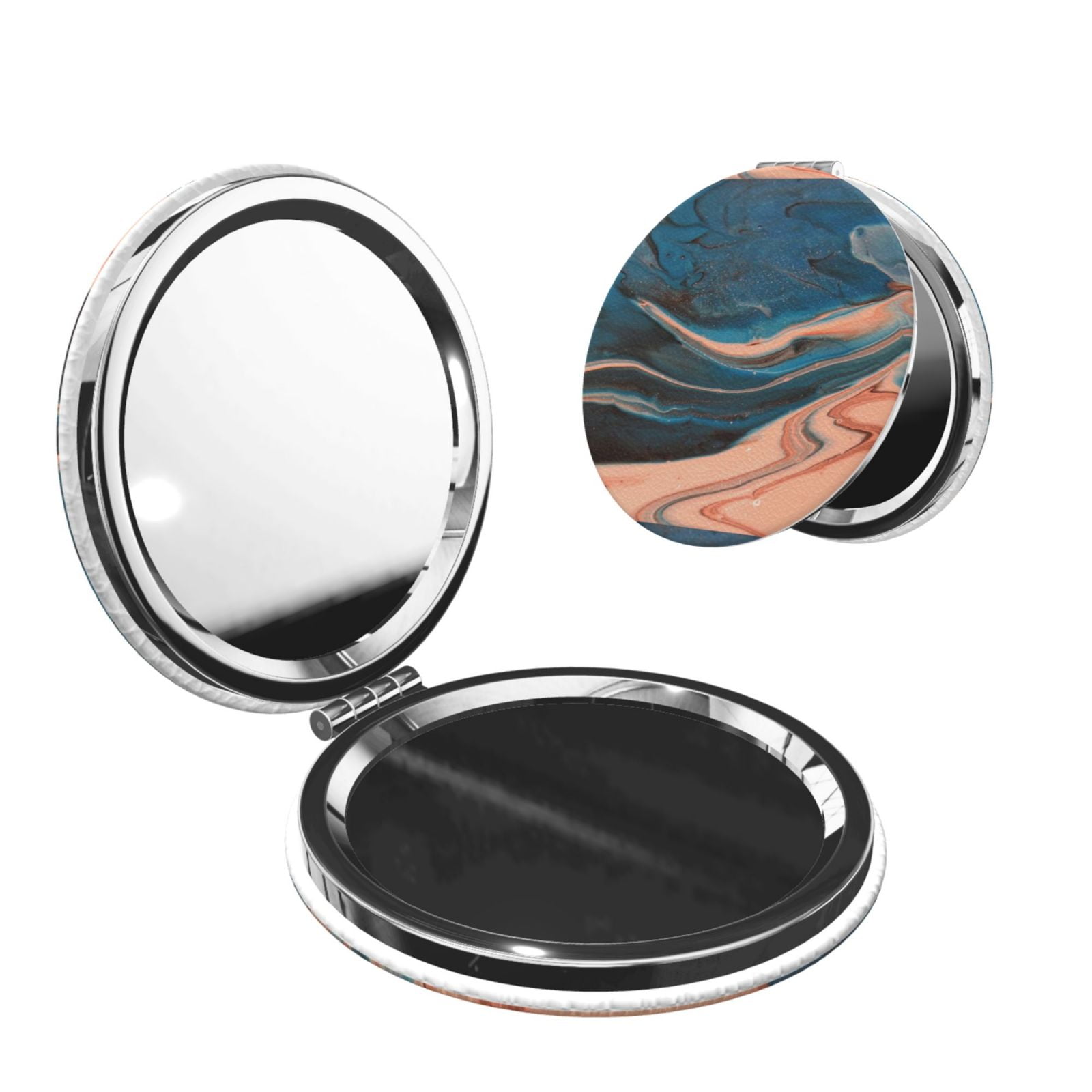 Round Pocket Mini Makeup Mirror 2.6in For Walking Out Concerts Travel ...