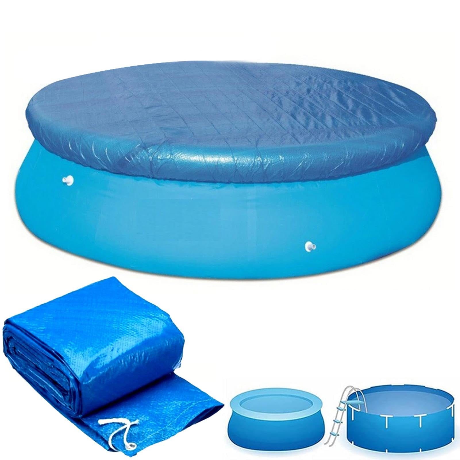 Round Pool-Cover, Frame Swimming Pool-Cover, Round Pool Covers Easy Set ...
