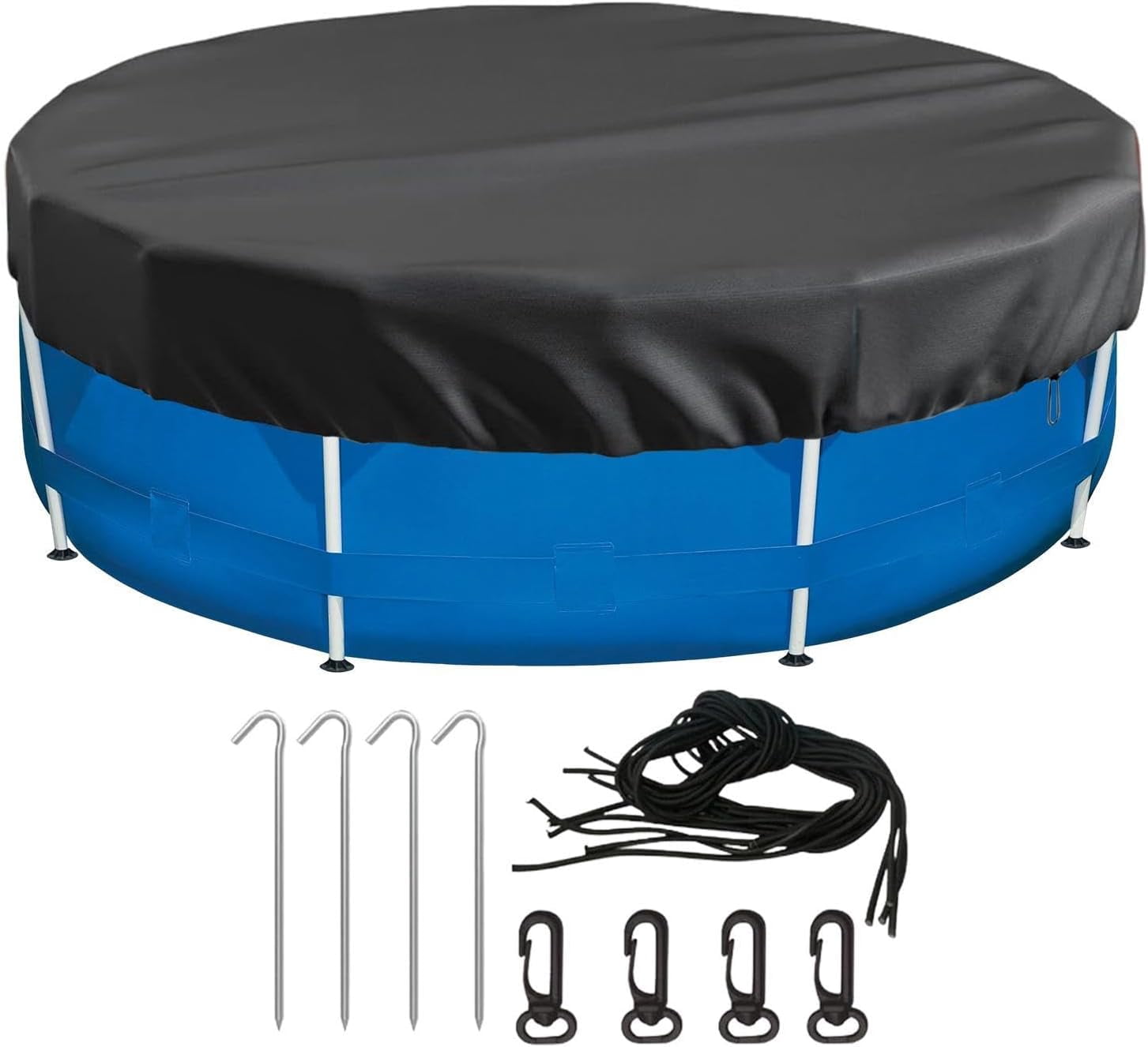 Round Pool Cover for AboveGround Pools,Waterproof Dustproof Solar Pool ...