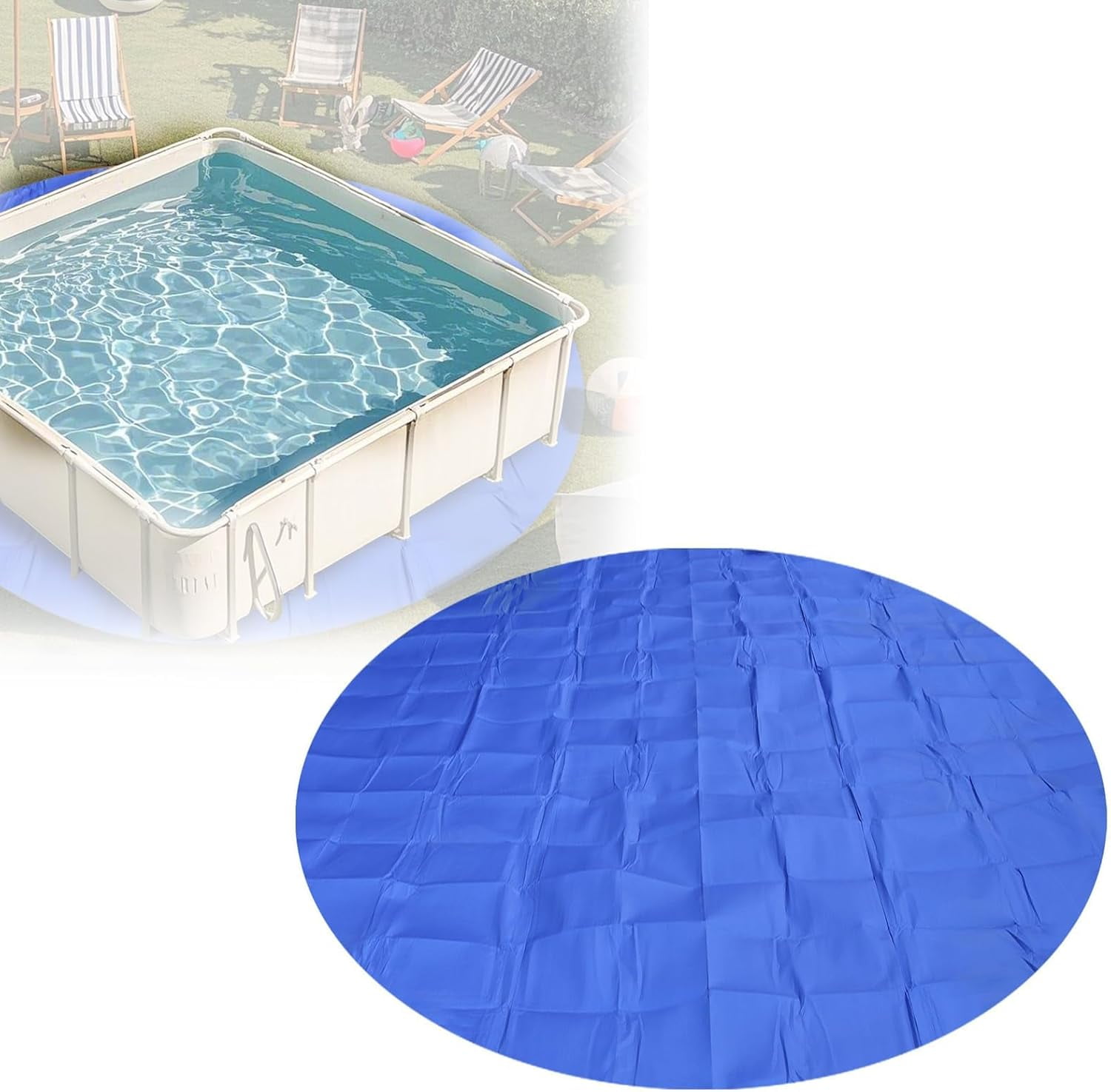 Round Pool Liner, 8 Ft to 14 Ft Heavy Duty Anti-Puncture Under Swimming ...